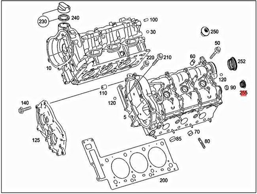 Genuine MERCEDES Front camshaft bearing housing Cap 0009986590 | eBay