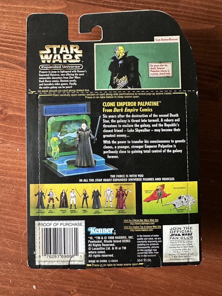 Star Wars Clone Emperor Palpatine 1998 Expanded Universe Action Figure ...