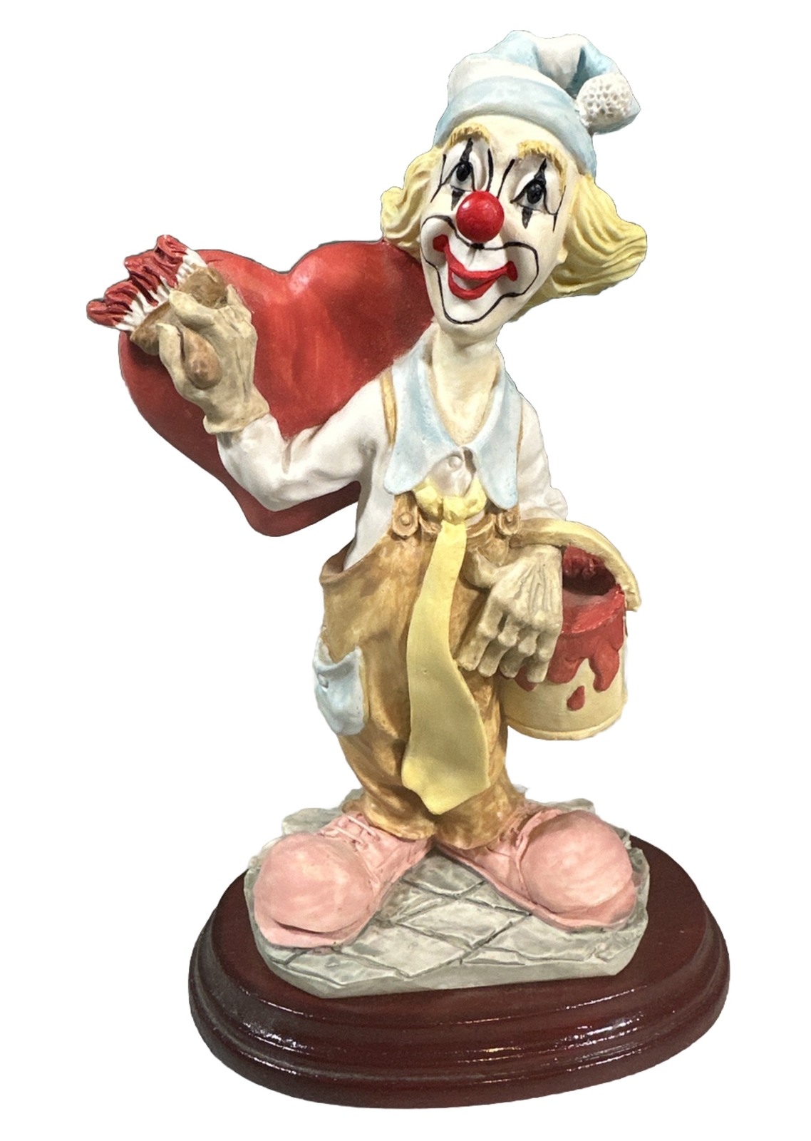 Valentines Day “House of Zog" Ceramic Painter Clown Figurine w/ Red Heart 6.5 In | eBay