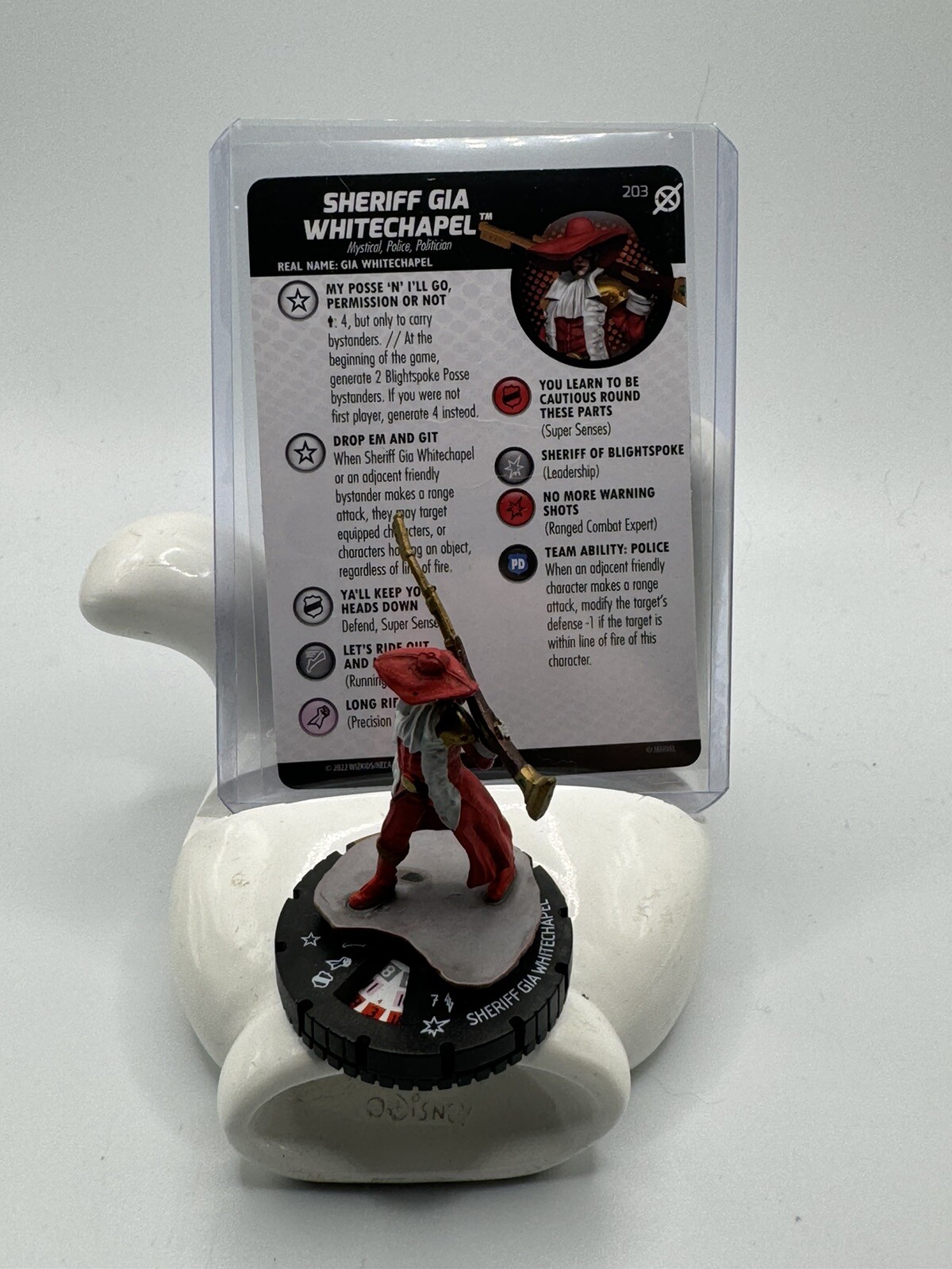 Marvel Heroclix Sheriff Gia Whitechapel #203 w/ Card X-Men X of Swords ...