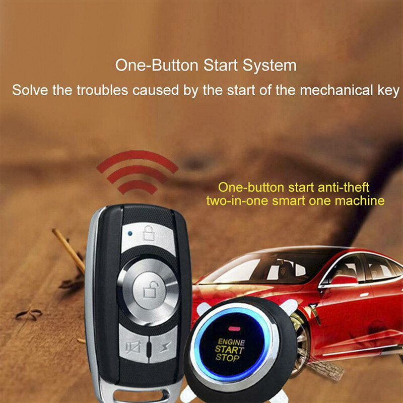 12V Push Button Car Engine Start Stop System Kit For Auto Keyless Entry ...