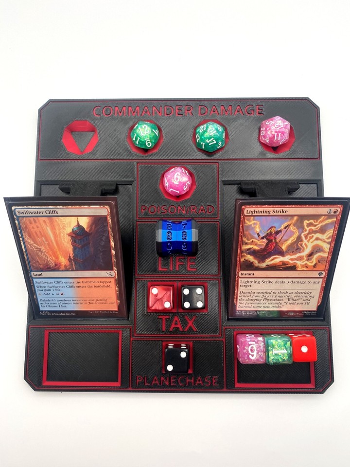 Partner Commander Tray designed to assist in tracking MTG Commander ...