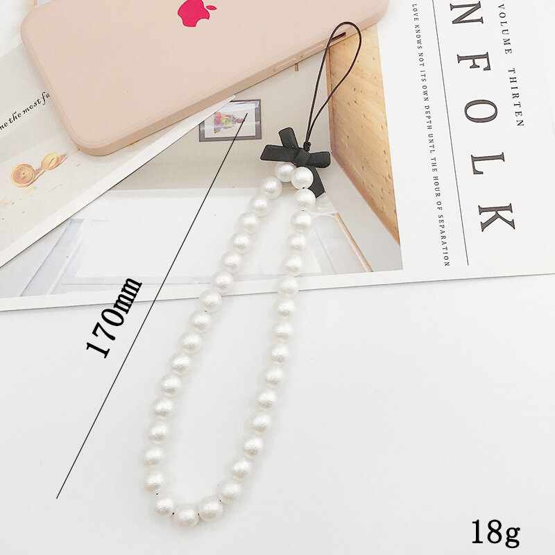 Cute Bear Bowknot Mobile Rope Keychain Lanyard Hand String Phone Beaded ...