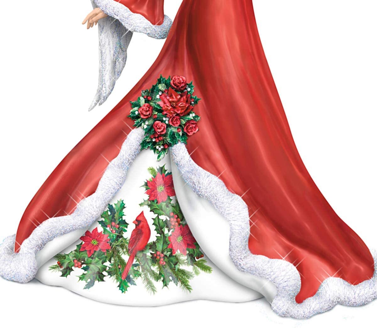 The Hamilton Collection Wintery Interlude Hand-Painted Angel Figurine 7 ...