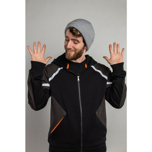 LTT Swacket From Linus Tech Tips Size Large Black, Gray, and Orange | eBay
