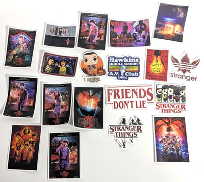 Stranger Things Stickers Lot – 28pcs Vinyl Decals, TV Show Fan Art ...
