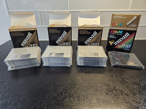 32 X Maxell MF 2HD Micro Floppy Disk Double Sided 3.5" Open Box | eBay