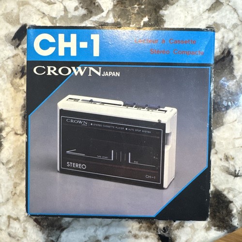 RARE NOS Vintage Crown Japan CH-1 Stereo Radio Portable Cassette Player ...