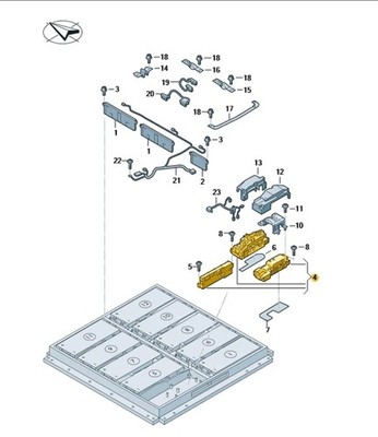 VW AUDI BATTERY CONTROL UNIT ECU J840 HIGH VOLTAGE SWITCH BOX ID3 ID4 ...