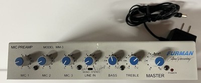 FURMAN MM-3 MIXER - 3 MIC INPUTS, 1 LINE INPUT, XLR & RCA OUTS | eBay