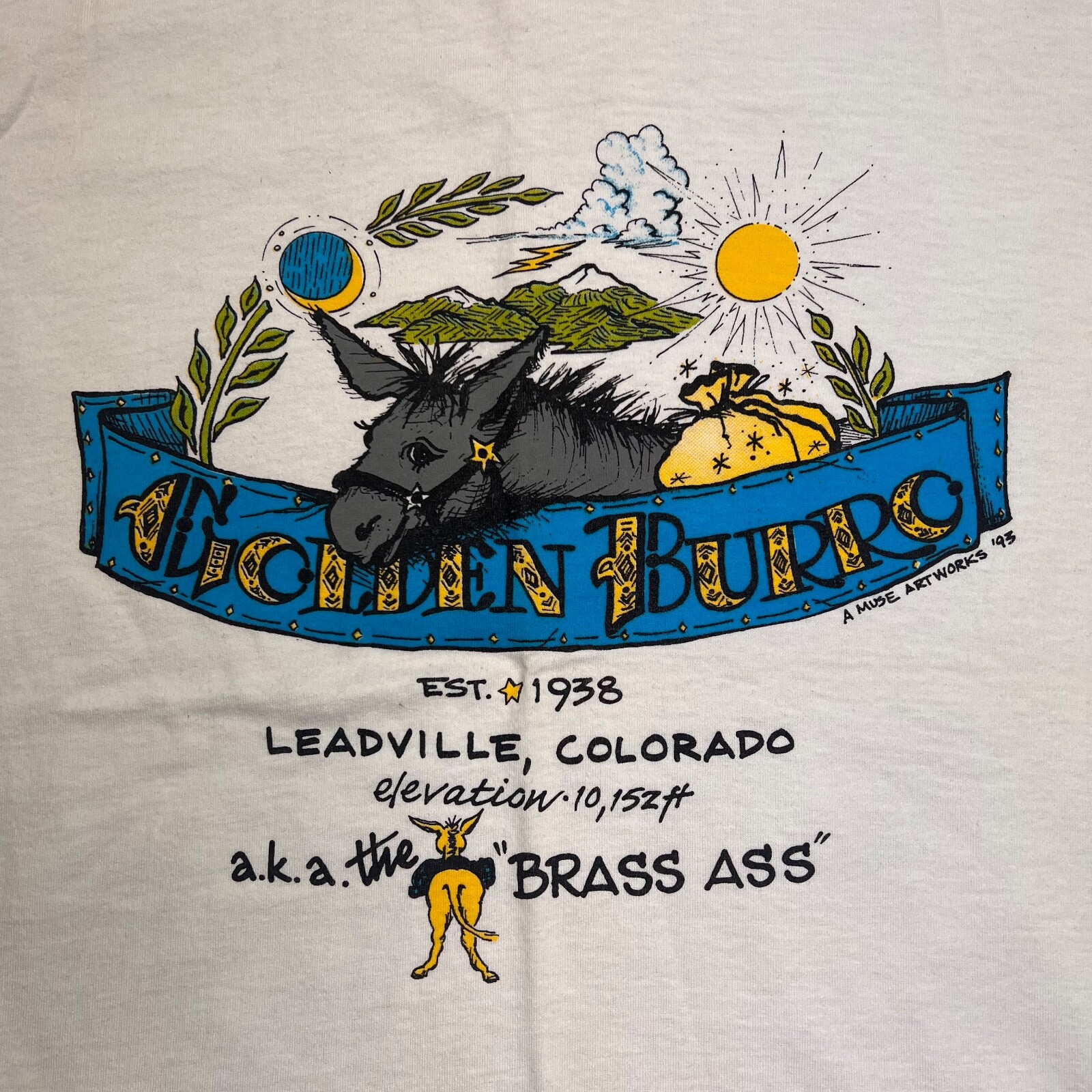 1990's Vintage Golden Burro Brass Ass T Shirt Size XL… - Gem