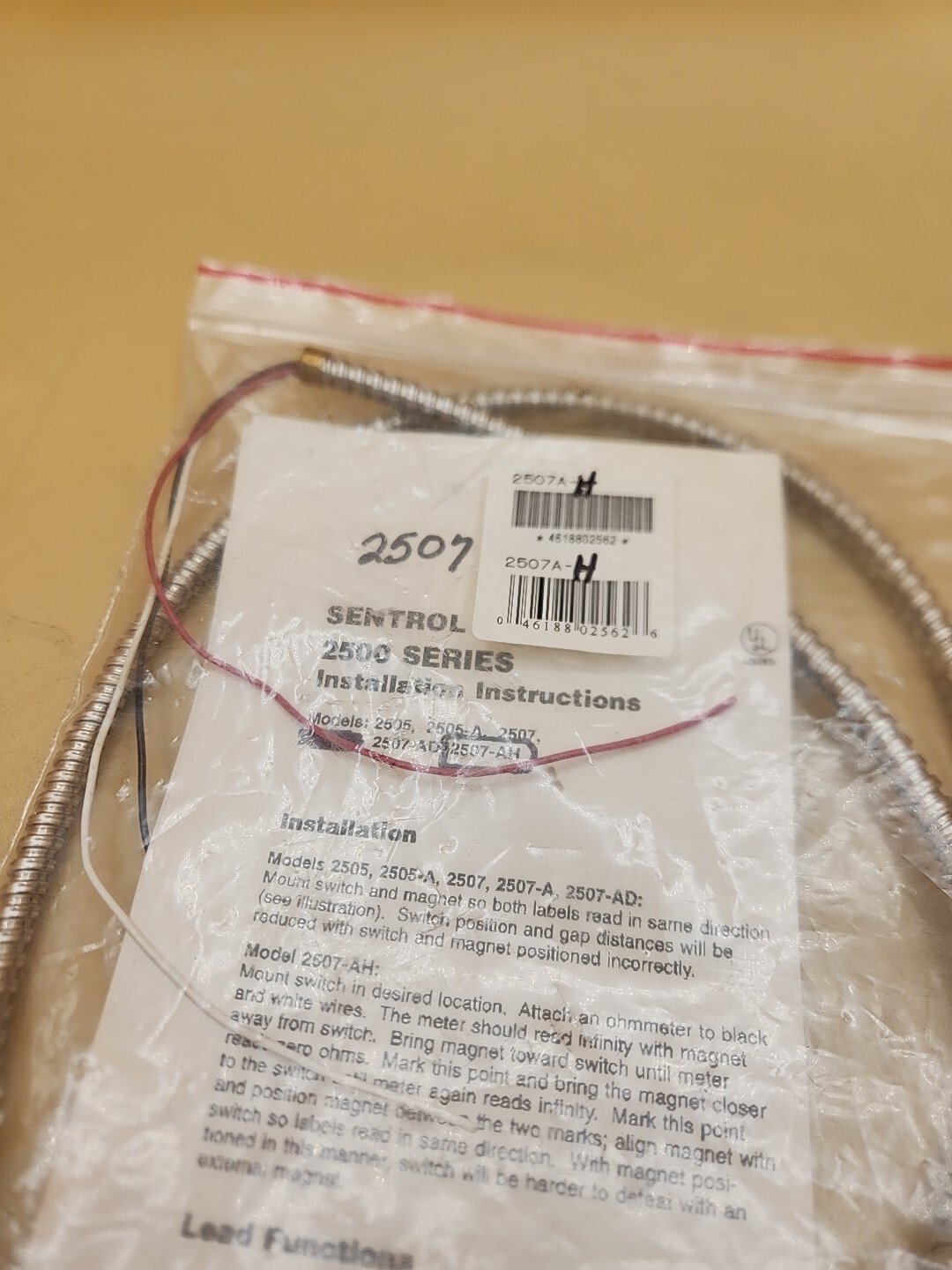 Ge Security Sentrol 2500 Series 2507ah-l Industrial Magnetic Contact ...