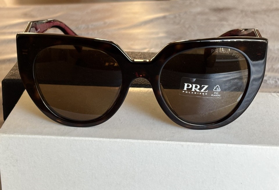 PRADA SPR 14W 2AU-5Y1 Tortoise Dark Brown Polar 52 mm Women's ...