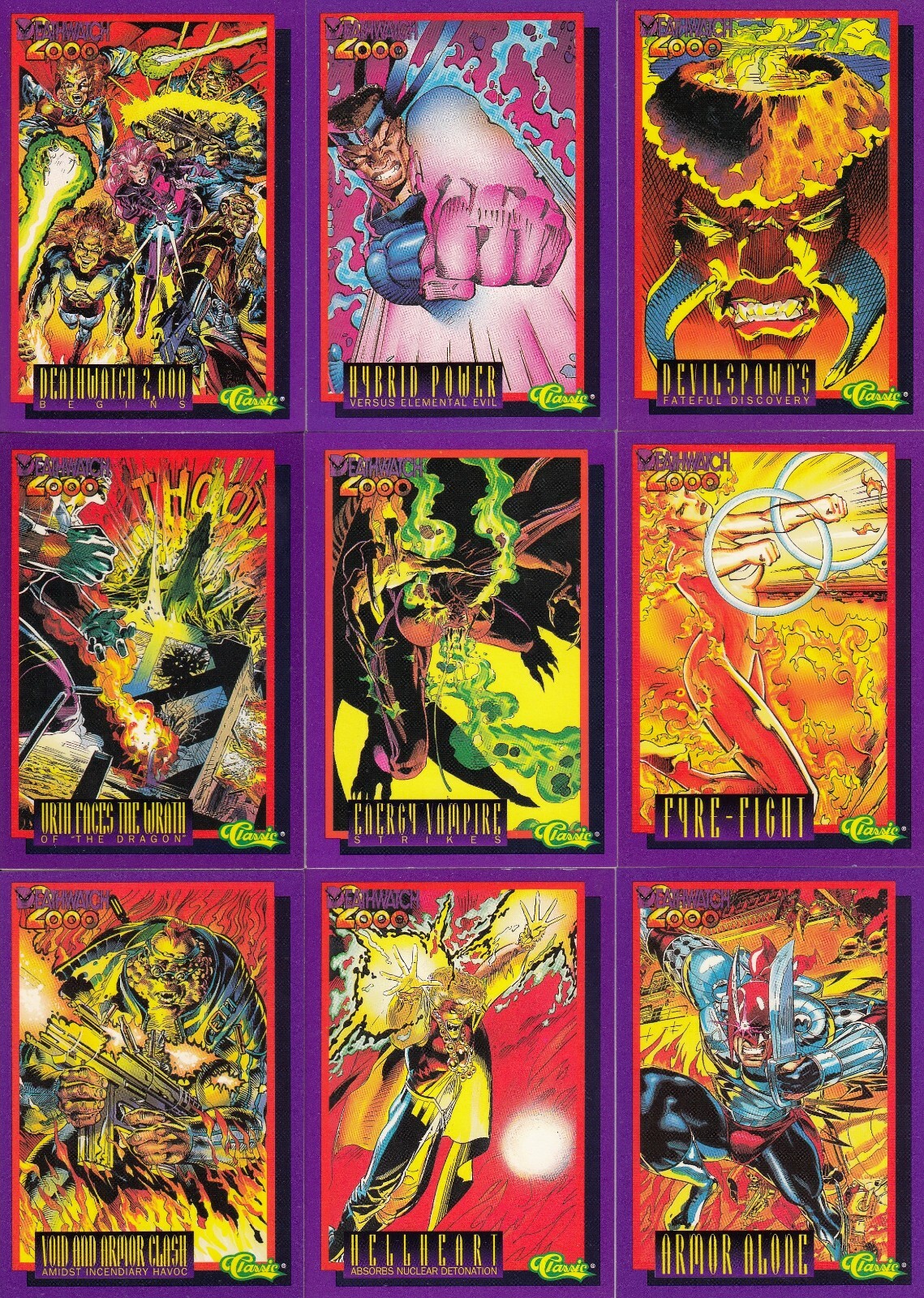 DEATHWATCH 2000 1993 CLASSIC GAMES COMPLETE BASE CARD SET OF 100 MC | eBay