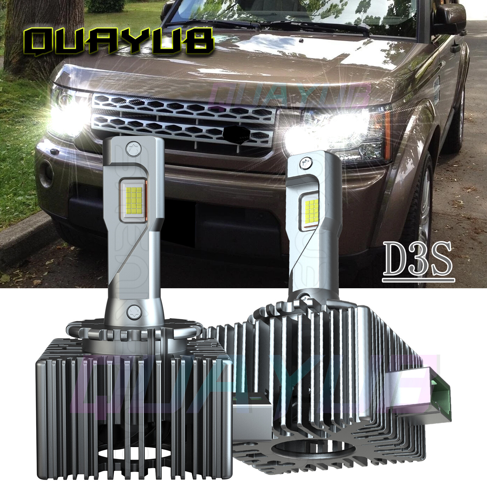 For Land Rover LR4 2010-2016 2X LED D3S Headlight Bulbs High Low Beam ...