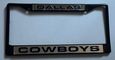 New NFL Dallas Cowboys Car Truck Chrome Navy Metal License Plate Frame ...