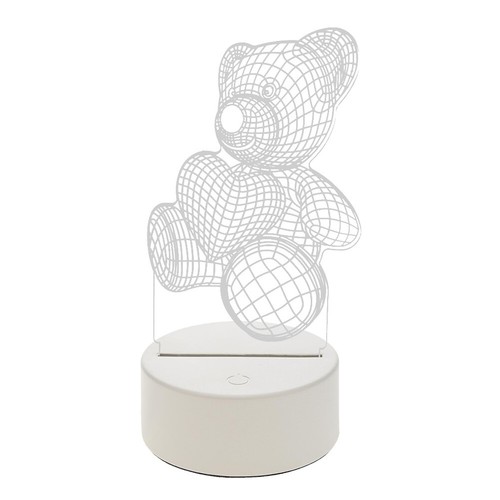 USB 3D LED Bedside Night Light Romantic Love Acrylic Desktop Table Lamp ...