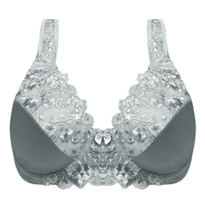 UK BIG LADIES Lace Full Cup Support Bra Lift Underwired Non-Padded 30 ...