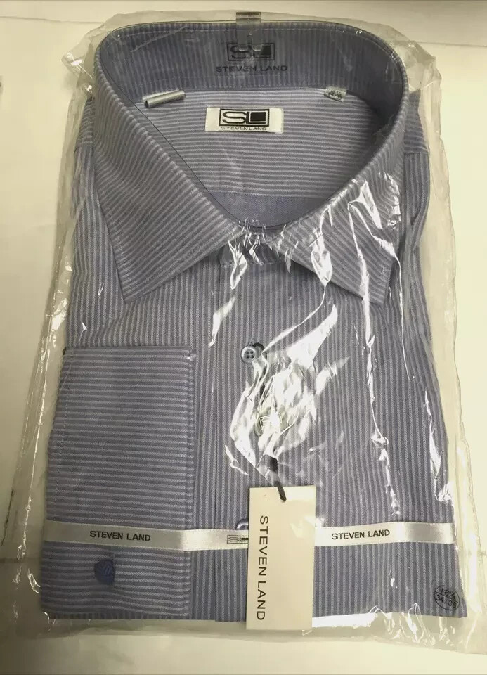 Steven Land Shirt Men Button Up Dress Shirt W/ French Cuffs Assorted ...