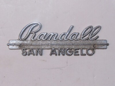 Vintage Randall Cadillac San Angelo Texas Metal Dealer Badge Emblem ...