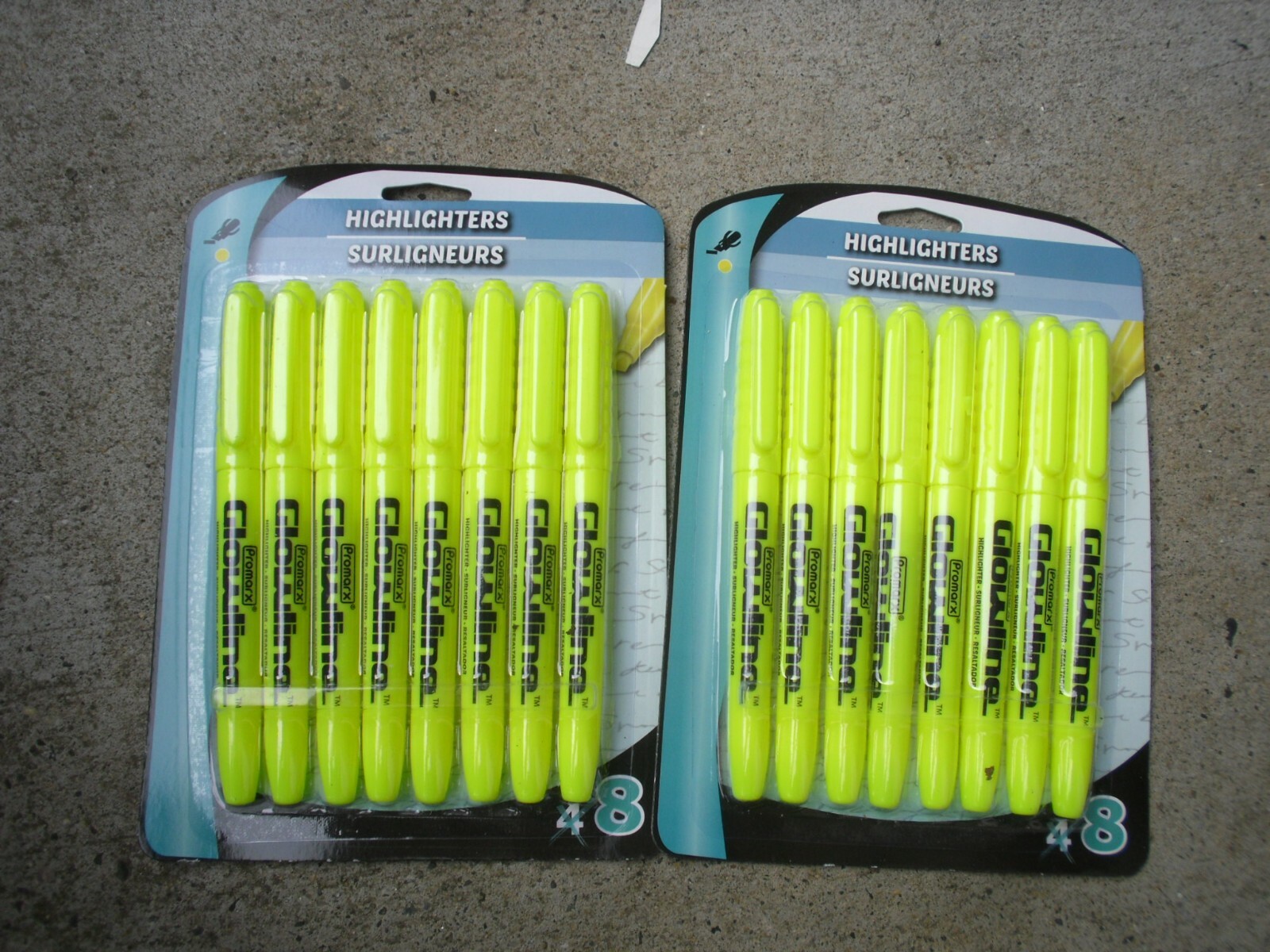2 X 8pk Promarx Glowline Yellow Highlighters Chisel Tip for sale online ...