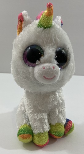 Ty Beanie Boos Pixie Baby Unicorn 7" beanbag plush 2018 white & rainbow ...