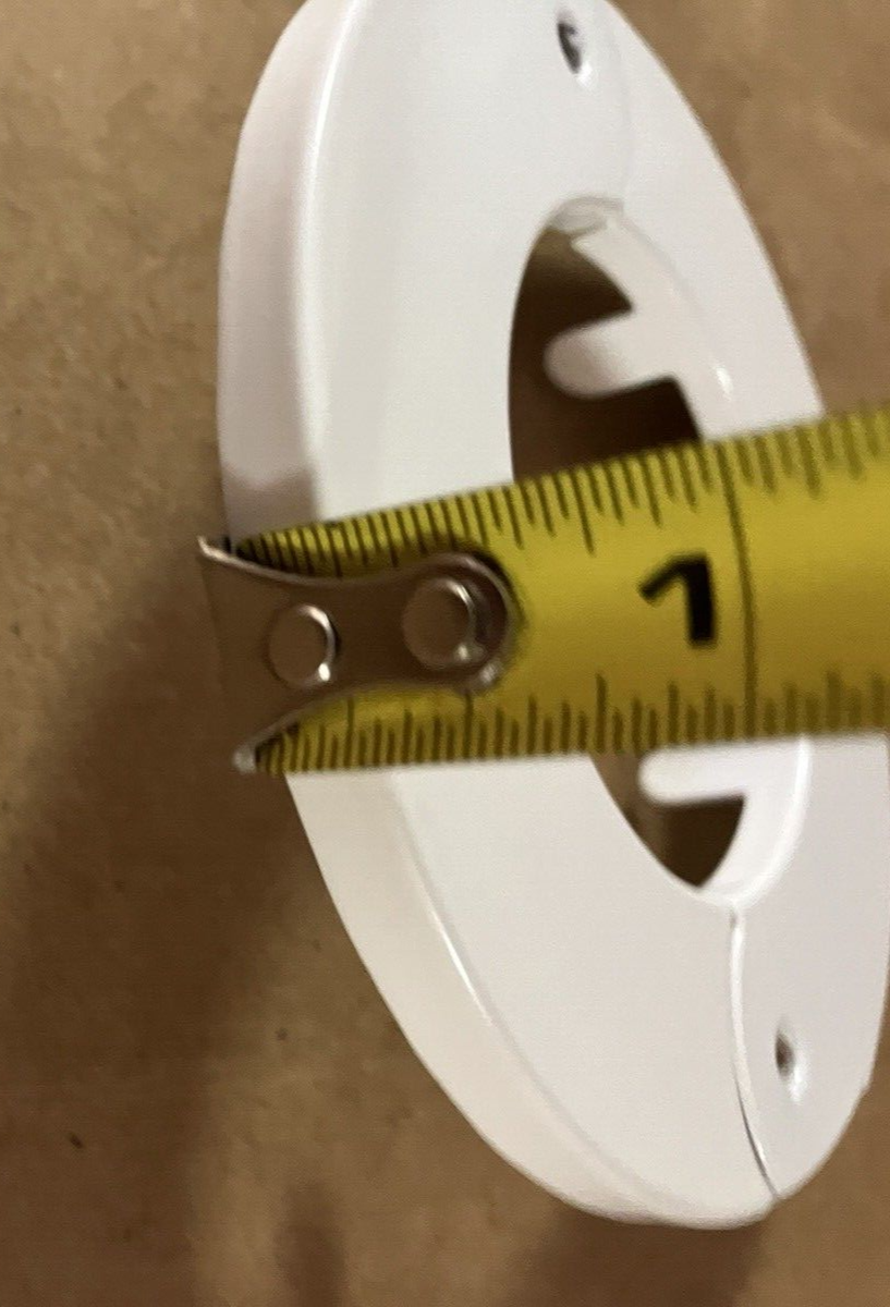 Lot of 5- White Steel Escutcheon Split Hinged Plate Covers 3-1/2" OD x ...