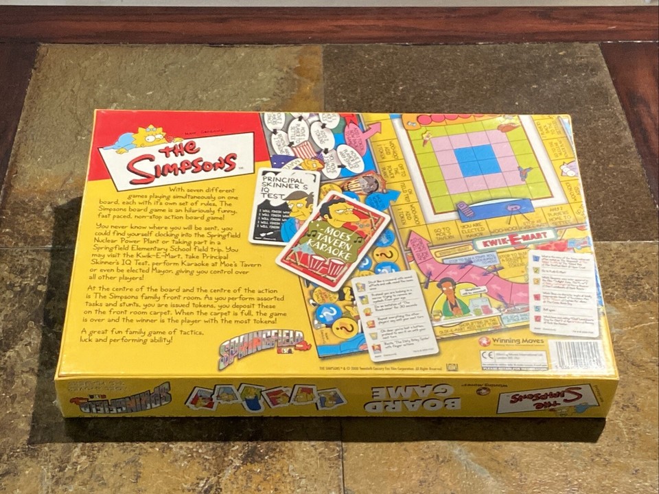 The Simpsons Board Game Vintage 2000 20th Century Fox Brand New And ...