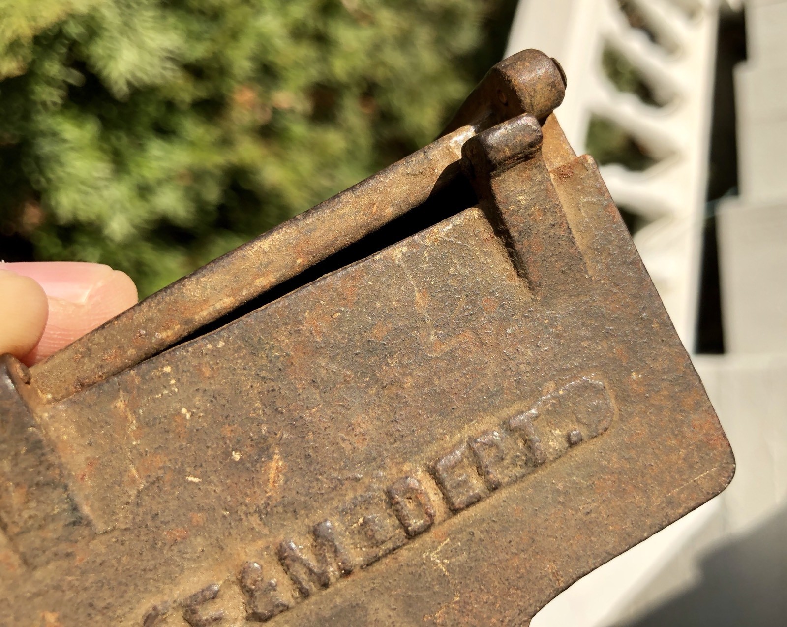 Antique Cast Iron Box Emb.E & M Dept. 3”x2”x2” | eBay