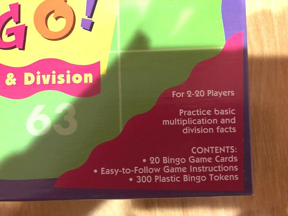 Basic Facts Bingo! Multiplication and Division Game | eBay