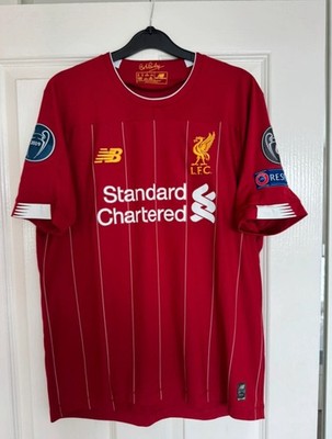 Liverpool FC Home shirt 2019/20 - Champions of Europe 6 w/ UCL Patches ...