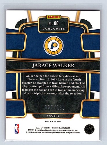 Jarace Walker 2023-24 Panini Select #86 Red Prizms #/199 | eBay