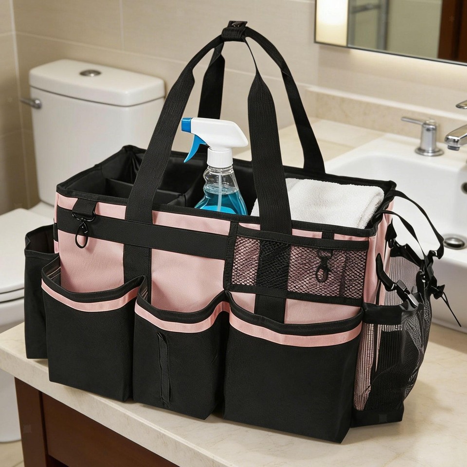 Cleaning Organizer Portable Tote Bag for Cleaning Supplies Cleaners ...