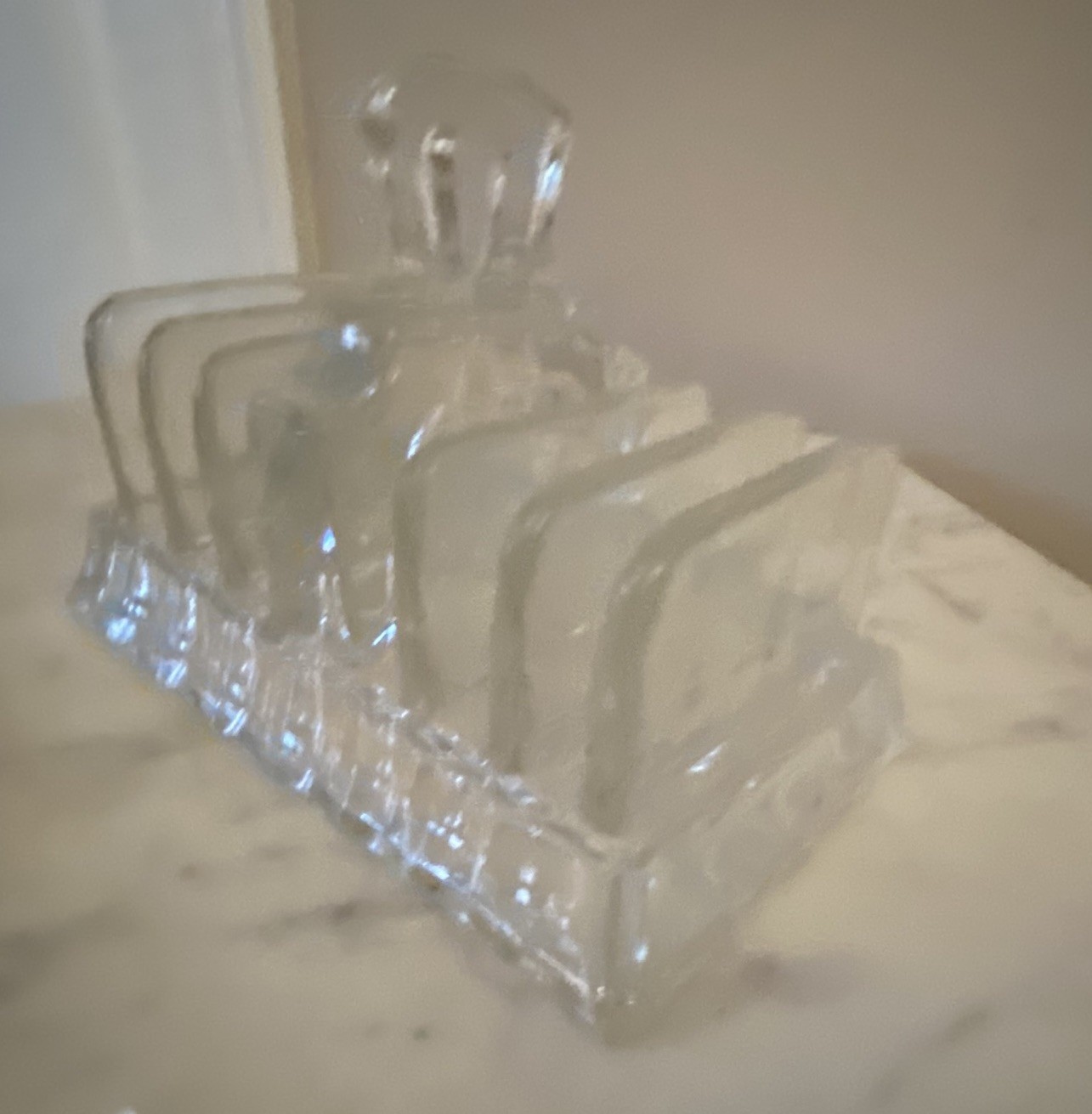 Vintage Toast Rack Server Art Deco Glass Separator 6 Slice 1930s Rare ...