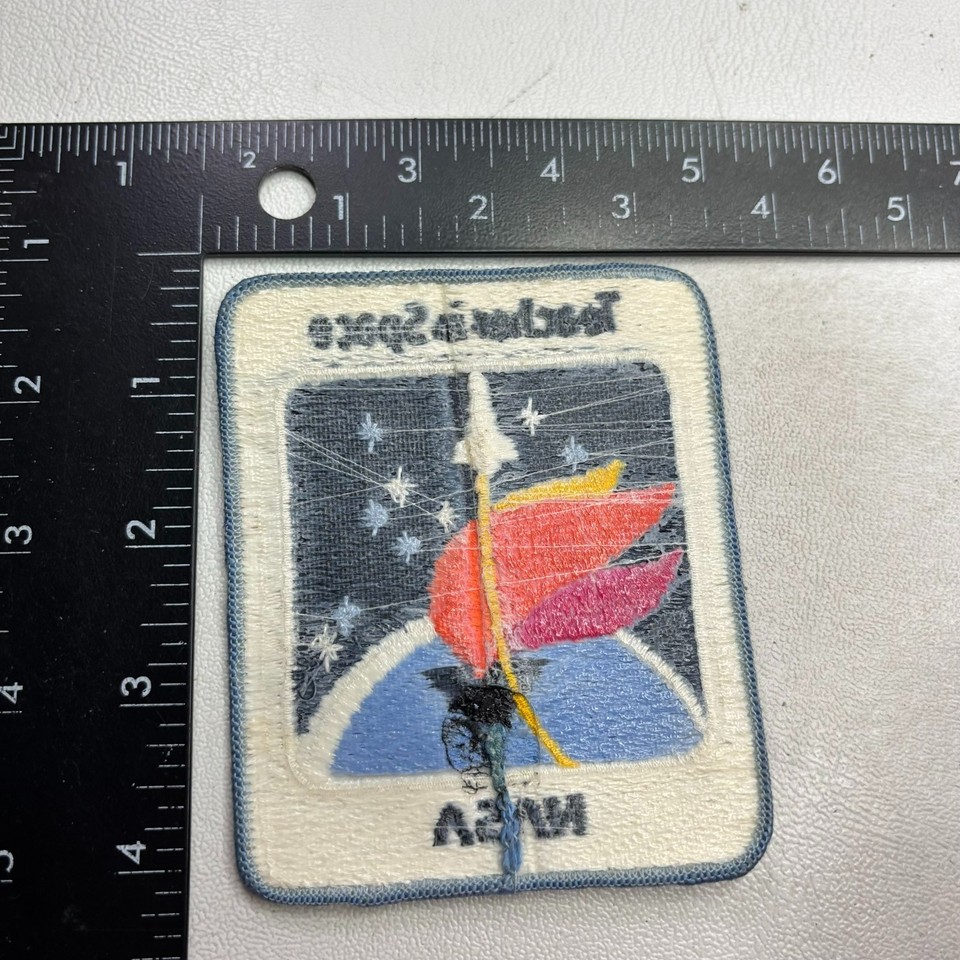 Vintage NASA TEACHER IN SPACE (Christa McAuliffe Was First) Patch C504 ...