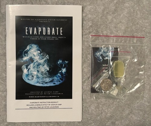 Evaporate Magic Trick 2013 Joshua Earp Coin Slight of Hand GREATSHAPE ...