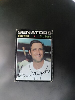 1971 Topps Baseball #307 Don Wert (Senators) poor | eBay