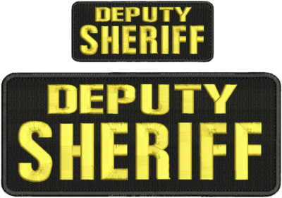 Deputy Sheriff embroidery patch 4x10 and 2x5 hook on back gold | eBay
