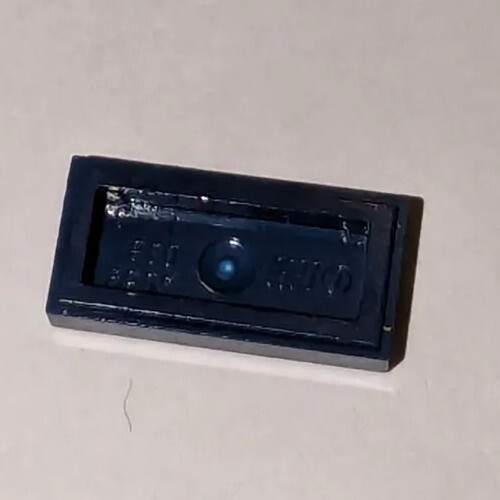 LEGO Star Wars Dark Blue 1x2 Tile w/ 3 White Triangles Pattern Part ...