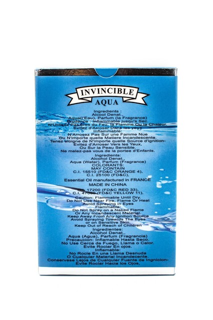 Invincible Aqua by Secret Plus for Men 3.4fl.oz Eau De Toilette Perfume ...