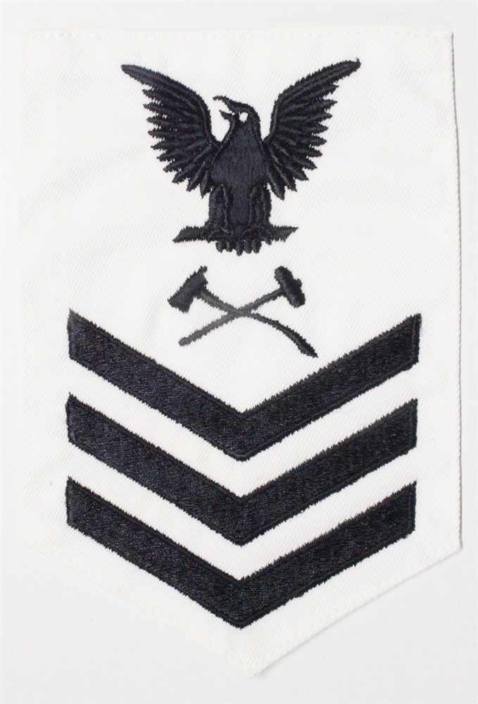 USN Navy Rate: PO1, Damage Controlman - white | eBay