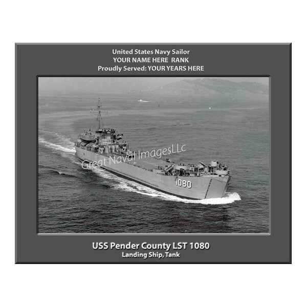USS Pender County LST-1080 Personalized Canvas Ship Photo Print Navy | eBay