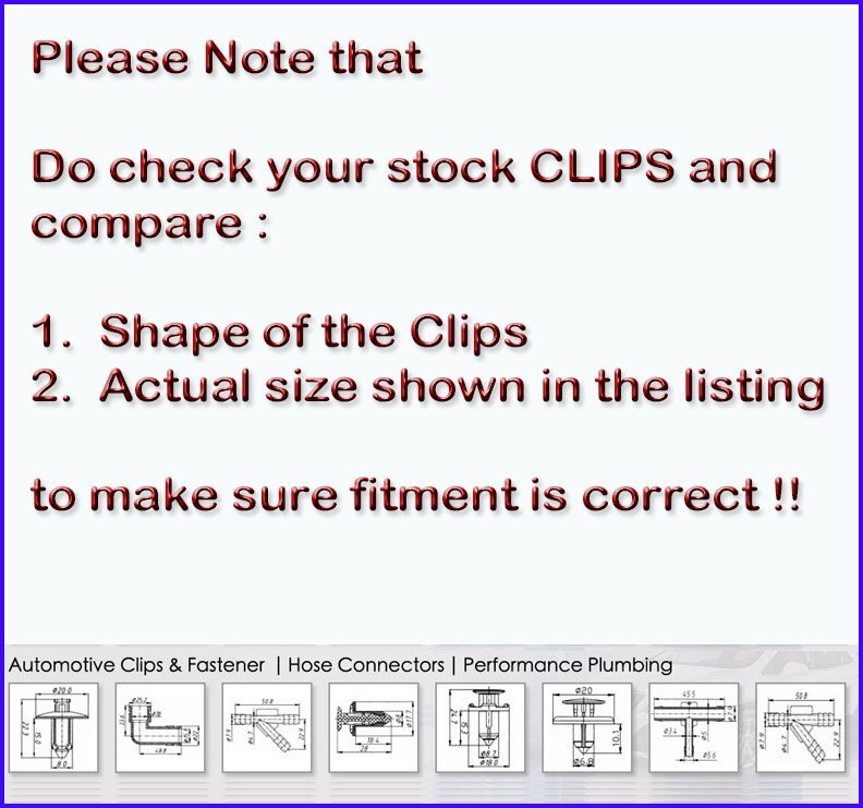 20pcs Fit Mazda BC1D58762 Weatherstrip Retainer - Autobahn88 | eBay