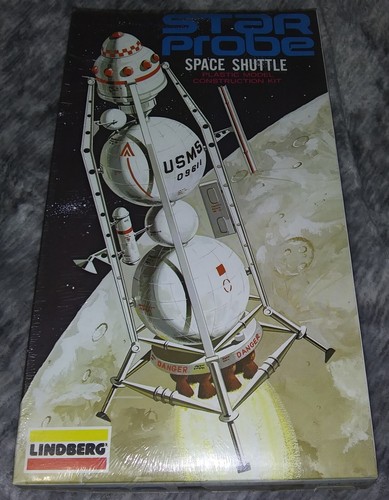 Star Probe Space Shuttle Lindberg NEW Rare Vintage Plastic Model Kit ...
