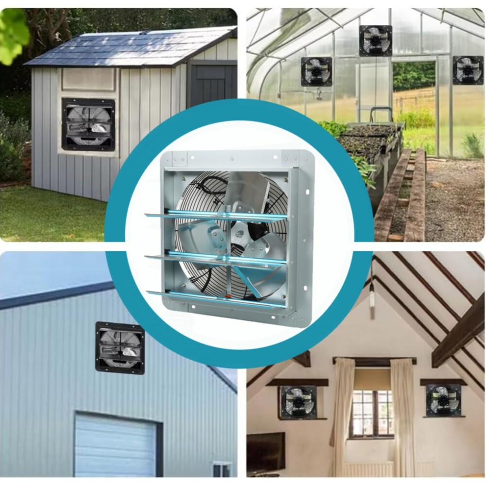 Small Greenhouse Exhaust Fan 15W Solar Powered Circulating Exsource