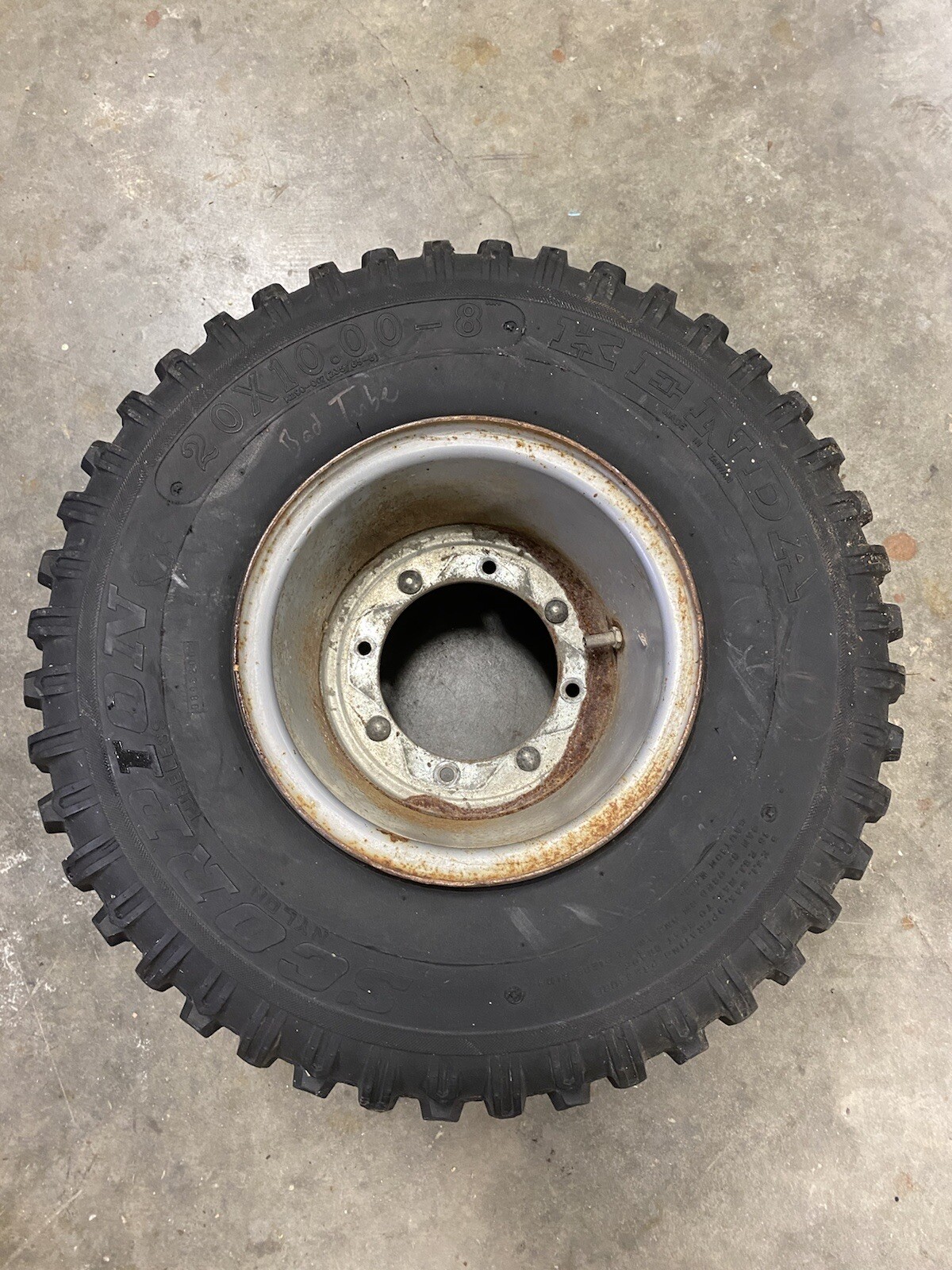 1984-1985 Honda ATC 110 125 Rear Back Wheel Rim Tire Inner Tube Outer ...