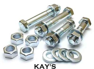 M8 PART THREADED BOLTS + FULL NUTS + WASHERS HIGH TENSILE 8.8 ZINC ...