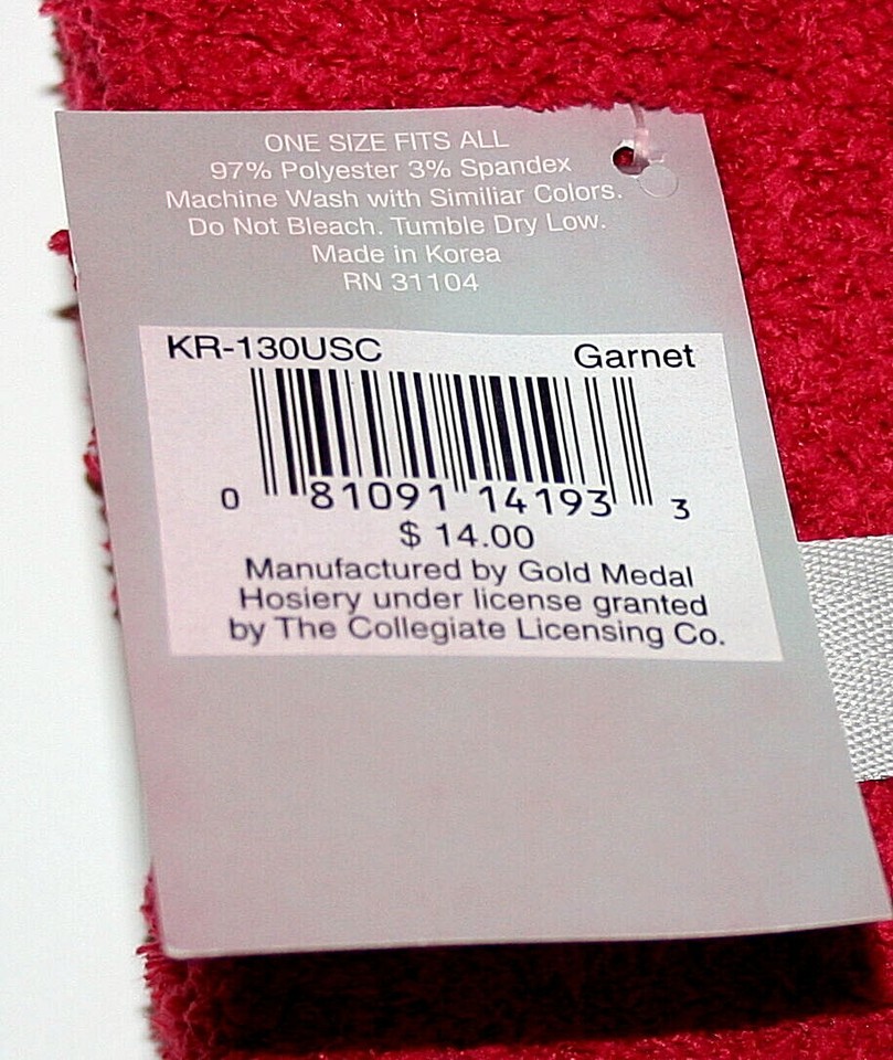 VTG University South Carolina Gamecocks Campus KR 1 Size Socks New Tags ...