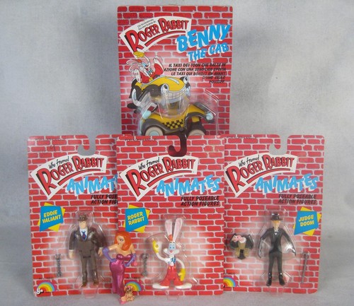 Vtg Roger Rabbit Carded Action Figures w/ RARE Benny + Bully Jessica | eBay