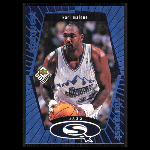 Karl Malone #SQ27 1998 UD Choice StarQuest Blue Utah Jazz Basketball ...
